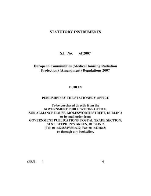 Statutory Instrument SI 303