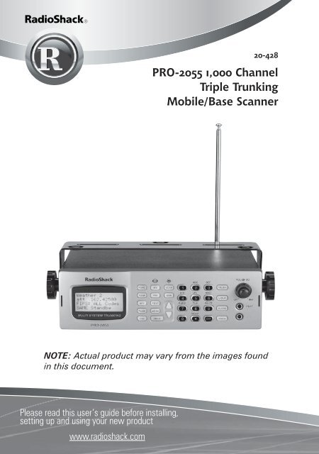 PRO-2055 1,000 Channel Triple Trunking Mobile ... - Monitoring Times