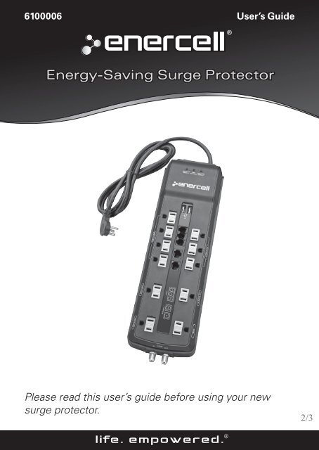 Energy-Saving Surge Protector - Radio Shack