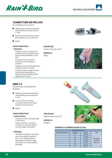 DBR/Y-6 CONNETTORE DB PER CAVI - Rain Bird