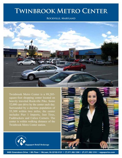 Twinbrook Metro Center 8.5 X 11 Leasing Sheet