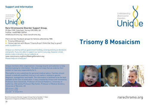 Trisomy 8 Mosaicism - Unique - The Rare Chromosome Disorder ...