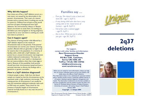 2q37 deletions QFN.pub - Unique - The Rare Chromosome Disorder ...