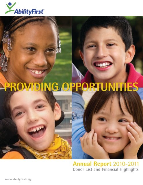 PROVIDING OPPORTUNITIES - AbilityFirst