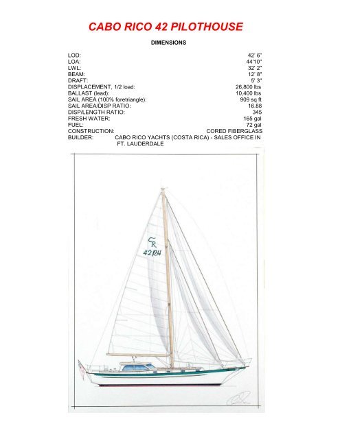 CABO RICO 42 PILOTHOUSE - C.W. Paine Yacht Designers