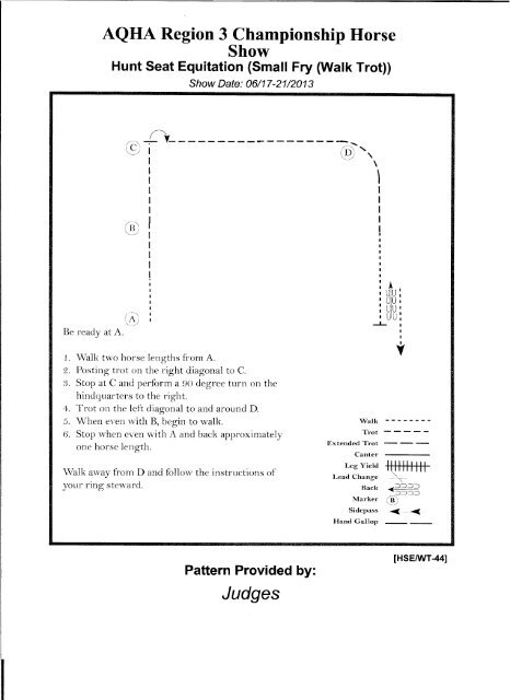 equitation patterns - AQHA Region 3 Championships