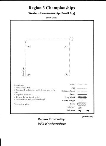 showmanship patterns - AQHA Region 3 Championships