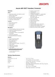 Configuration Manual, Ascom d81 DECT Handset, TD ... - Ascom US
