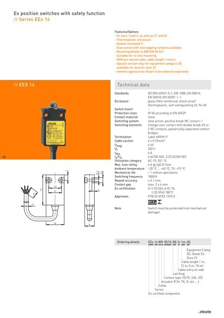 // EEX 14 Technical data Ex position switches with safety function ...