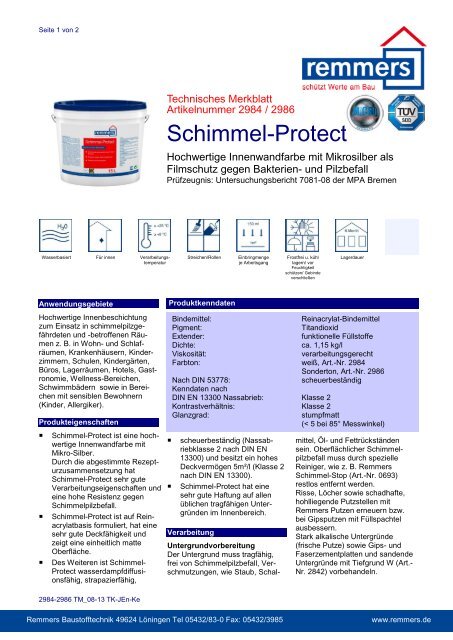 Technisches Merkblatt - Remmers.de