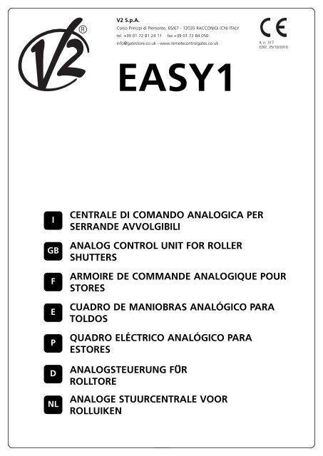 Easy1 Roller Shutter Control Board.pdf - The Remote Control Gate Co