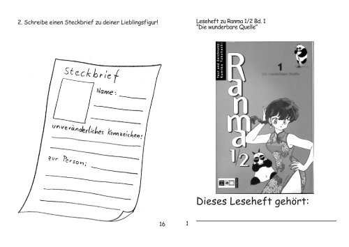 Ranma Leseheft - Renate