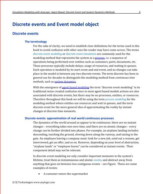 Discrete Events And Event Model Object Anylogic
