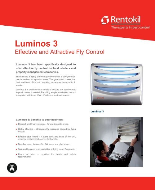 Download the Luminos 3 Fly Killer leaflet (PDF) for further ... - Rentokil
