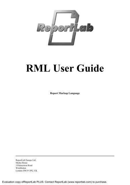 Rml User Guide Reportlab