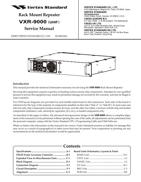 VXR-9000 (UHF) - The Repeater Builder's Technical Information Page