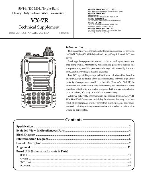 VX-7R Technical Supplement - The Repeater Builder's Technical ...