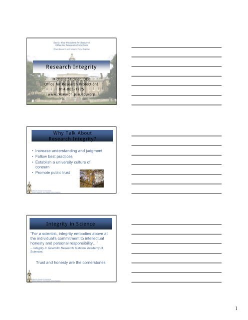 Research Integrity PowerPoint