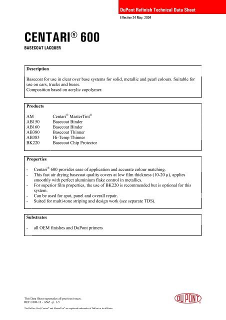 CENTARIÂ® 600 - Resene