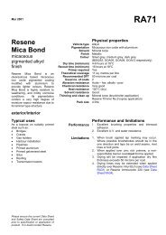 Data sheet for RA59 Resene Uracryl 404 urethane acrylic low sheen ...