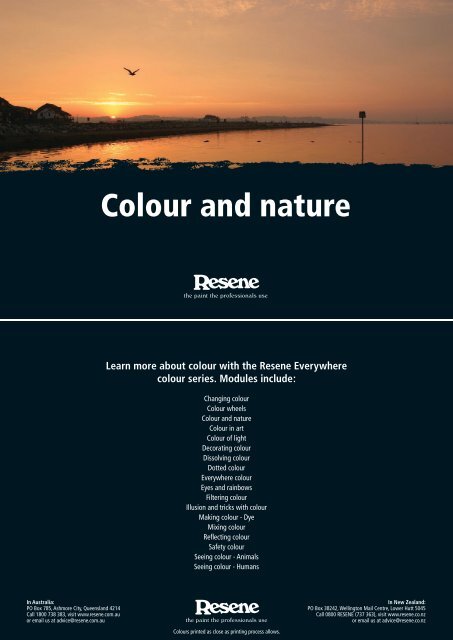 Colour and nature - Resene