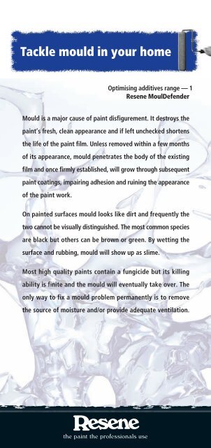 Resene MoulDefender paint additive
