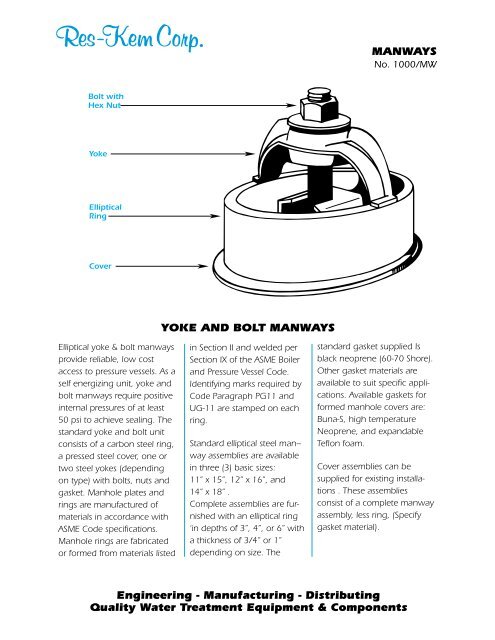 YOKE AND BOLT MANWAYS - Res-Kem Corporation