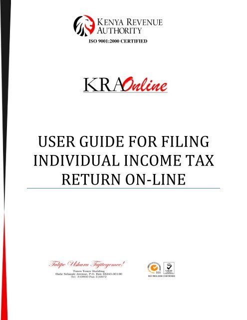 User guide for filing individual income tax return - Kenya Revenue ...
