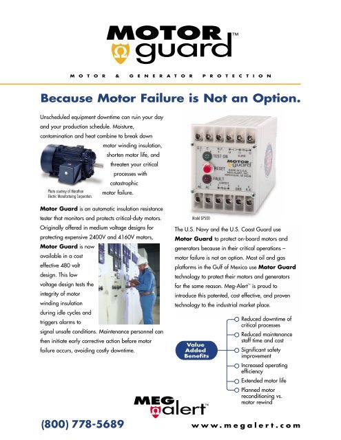 Meg Alert MotorGuard Brochure - Revere Electric