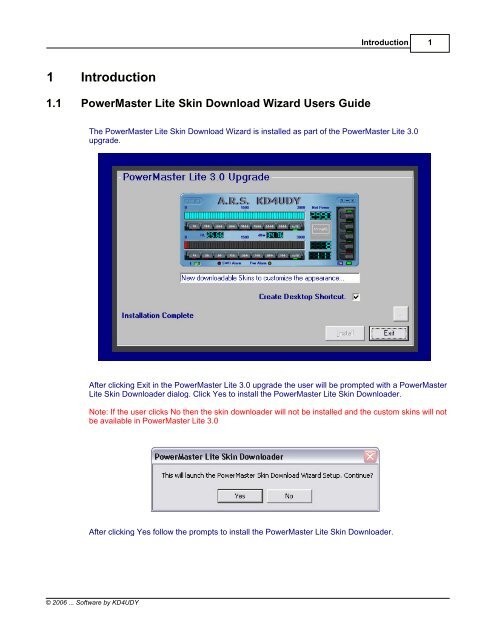 PowerMaster Lite 3.0 Skin Downoad Wizard - Array Solutions