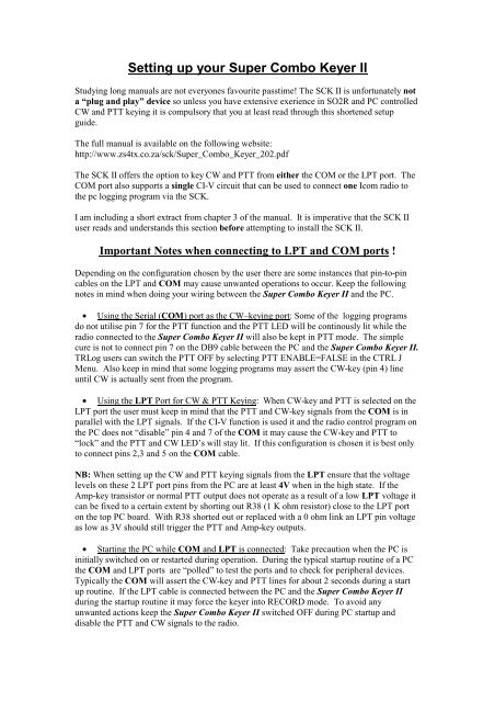 Setting up your Super Combo Keyer II - Array Solutions