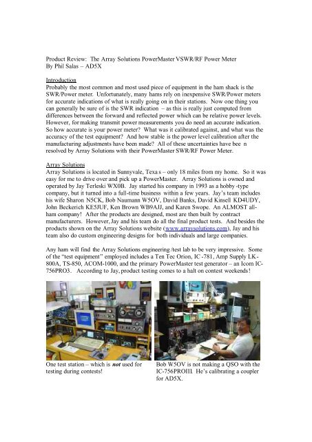 Product Review: The Array Solutions PowerMaster ... - Ad5x.com