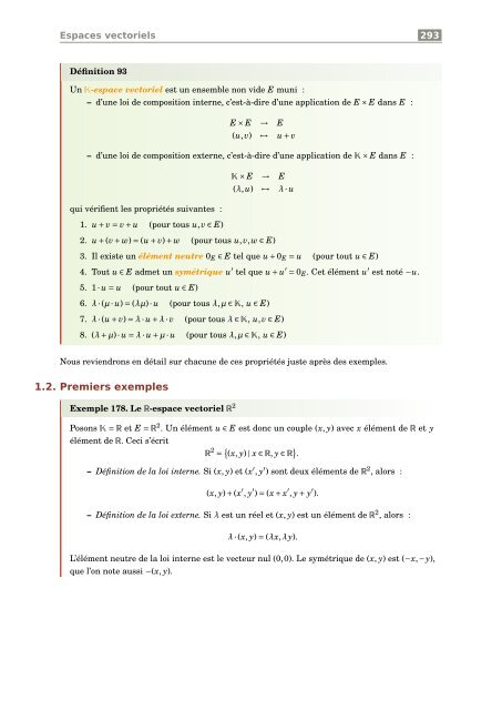 Exo7 17 Espaces vectoriel