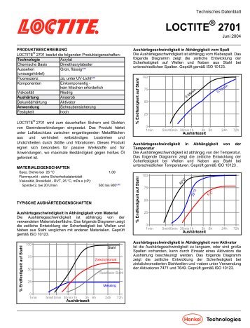 Technisches Datenblatt Loctite Â® 225 - REYHER