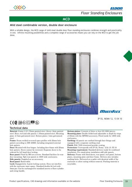 Floor Standing Enclosures MCD - Reykjafell