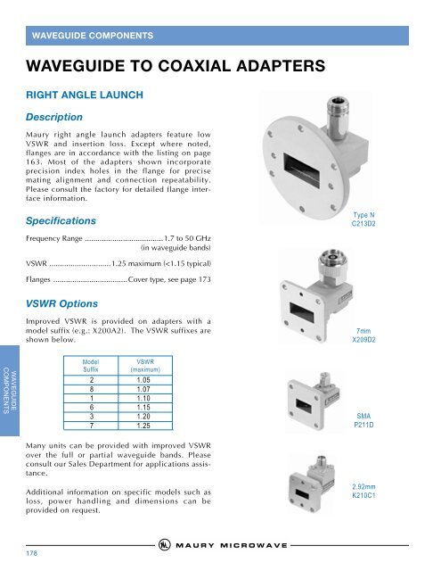 WAVEGUIDE COMPONENTS WAVE