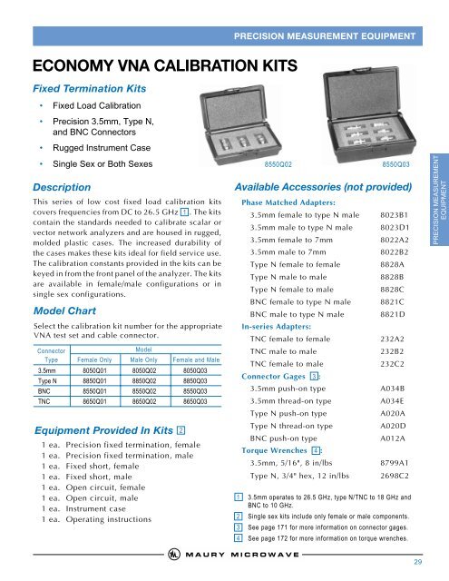 ECONOMY VNA CALIBRATION K