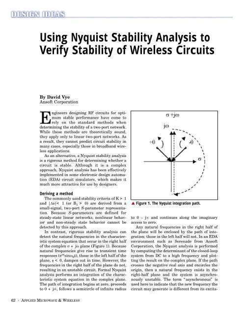 Using Nyquist Stability Analysis to Verify Stability of Wireless Circuits
