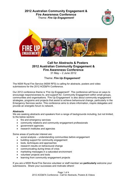 2012 Australian Community Engagement & Fire Awareness ...