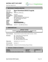 Bayer Nemacur Granular Nematicide - Material Safety Data Sheets