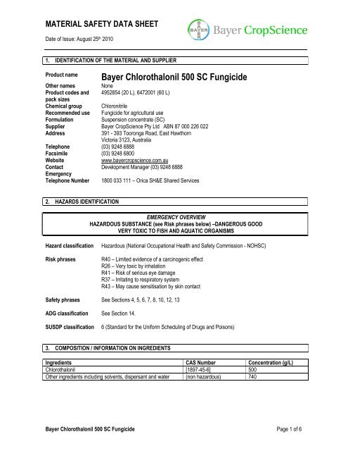 Bayer Complete Insect Killer Msds
