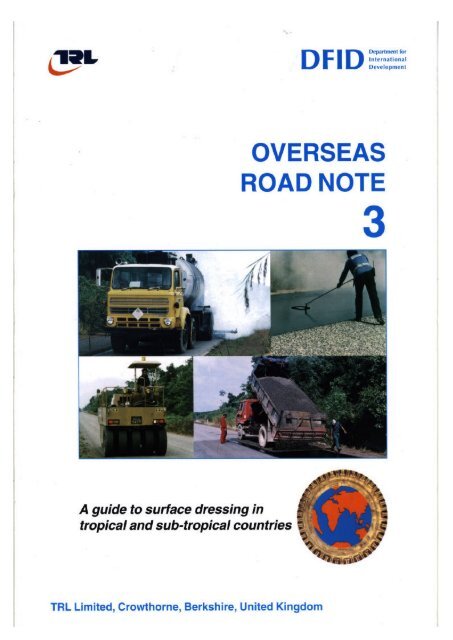 Overseas Road Note 3 - Roads and Highways Department