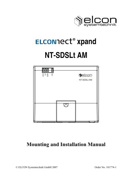 Nt-Sdslt AM - Elcon Systemtechnik