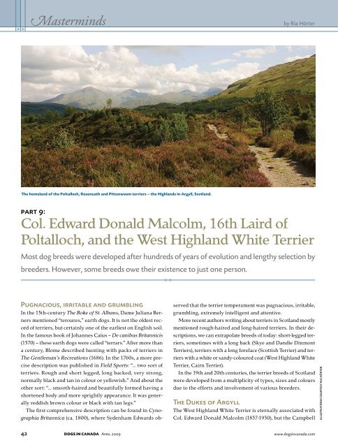Col. Edward Donald Malcolm, 16th Laird of Poltalloch ... - Ria Hörter