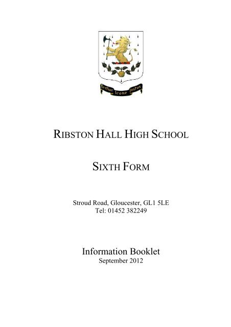 Information Booklet - Ribston Hall High School