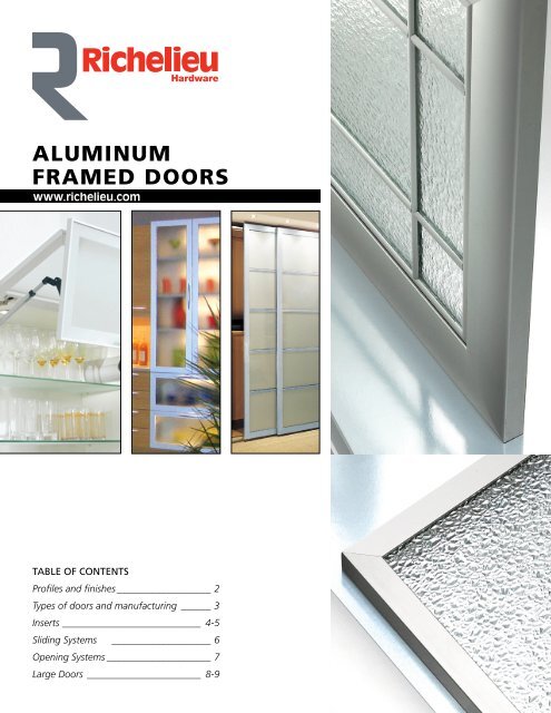 ALUMINUM FRAMED DOORS - Richelieu