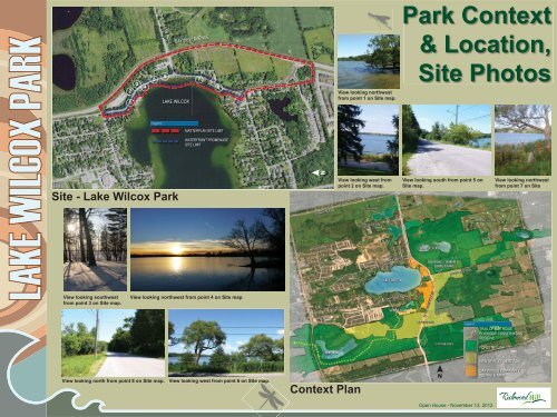 Lake Wilcox Park Design Features [PDF] - Town of Richmond Hill
