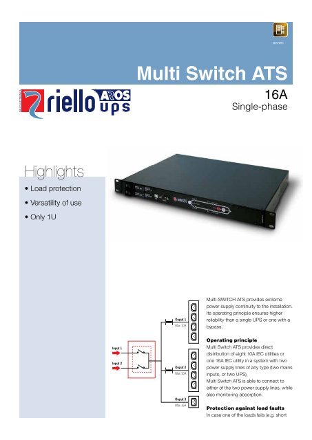 Multi Switch ATS - Riello UPS