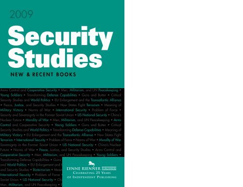 Security Studies - Lynne Rienner Publishers