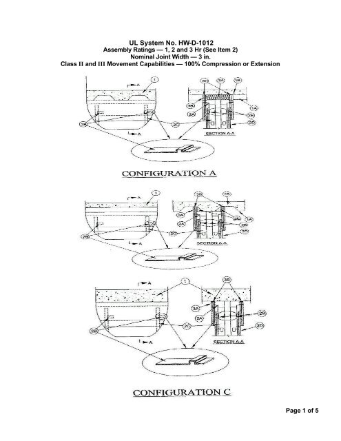 UL System No. HW-D-1012 - A/D Fire Protection Systems